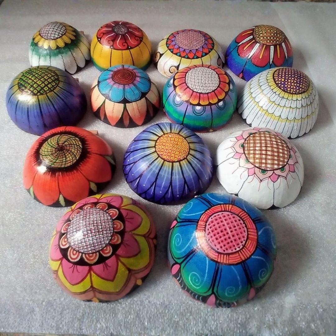 Coco Shell Wall Art Flower Shape | Eco-Friendly Home Décor